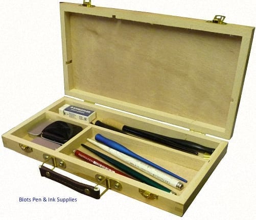 Wooden Pen Box with Handle