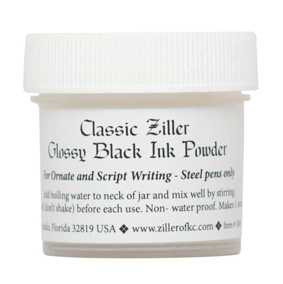 Ziller Classic Glossy Black Ink Powder - Blots Pen & Ink Supplies