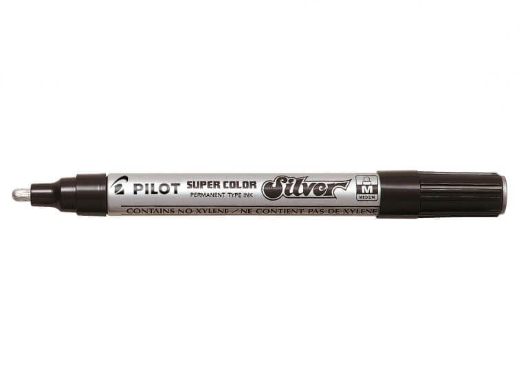 Pilot Super Colour Marker Silver - Blots Pen & Ink Supplies