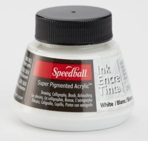 Speedball Pigmented Ink White 2 Fl. Oz. (59.2 ml)