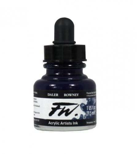 Daler Rowney FW Acrylic Inks Prussian Blue - Blots Pen & Ink Supplies