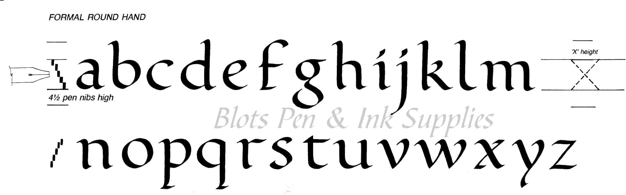 Round Hand Lettering, a guide and history - Blots Pen & Ink Supplies