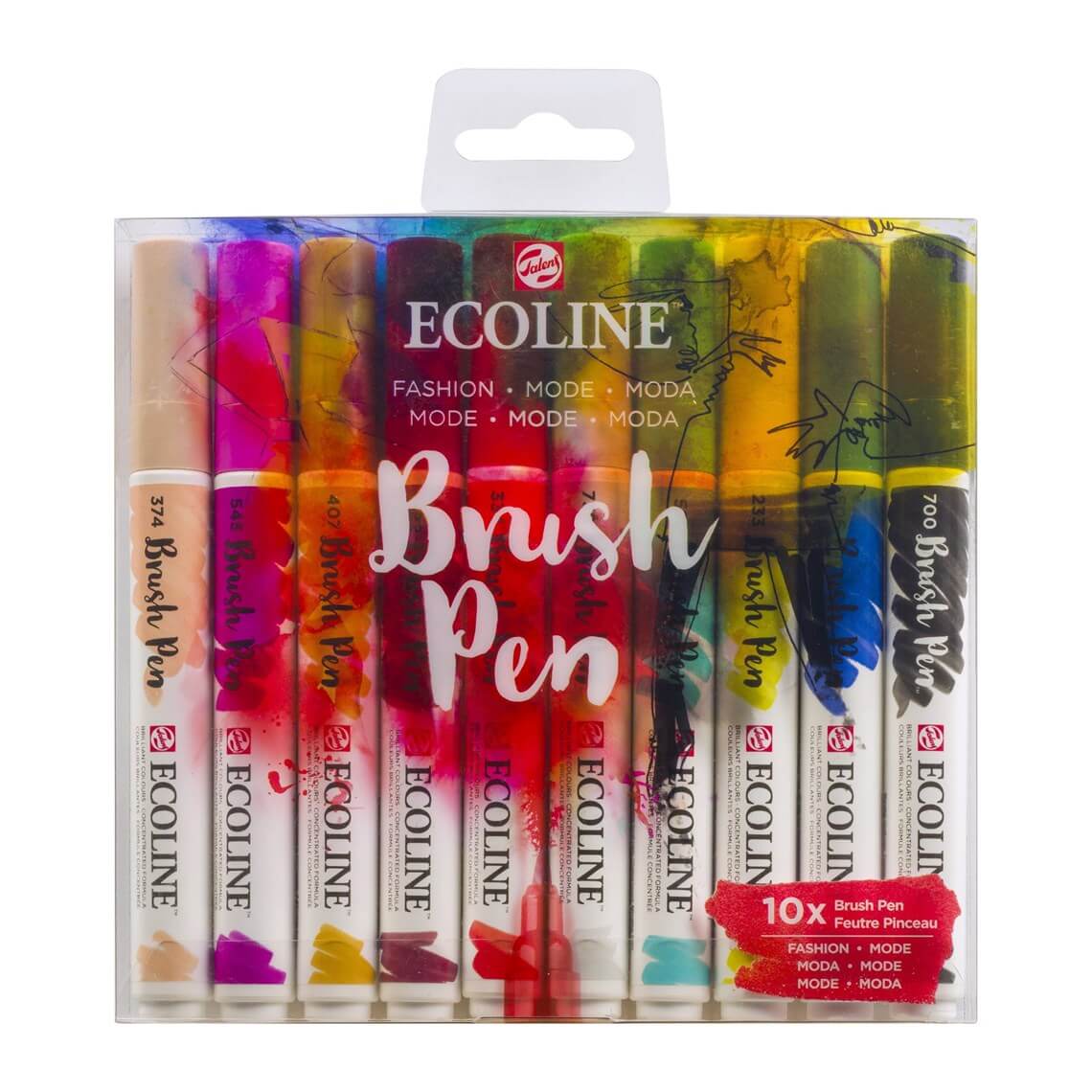 Ecoline Brush Pen Set of 10 - Fashion - Blots Pen & Ink Supplies