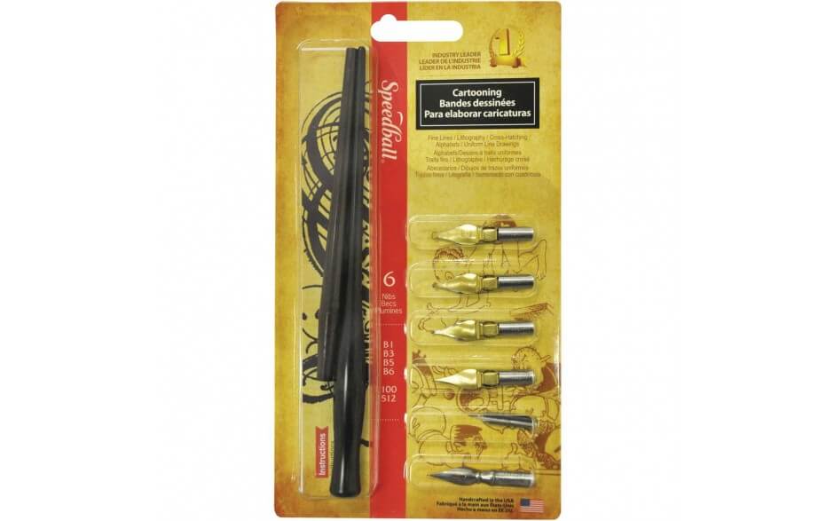 Speedball Cartooning Pen Set - Blots Pen & Ink Supplies